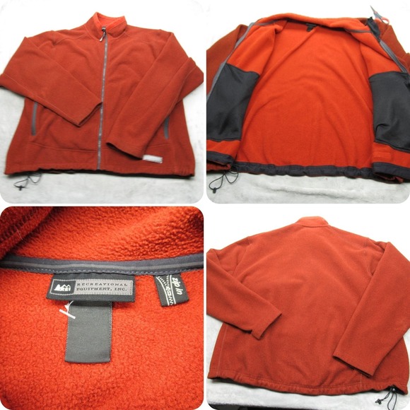 REI | Jackets & Coats | Rei Coop Jacket Mens Xxl Burnt Red Soft Fleece ...